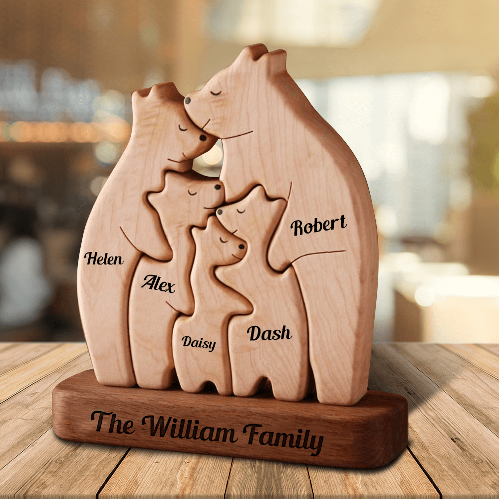 Wooden Bear Family - EvridWear UK